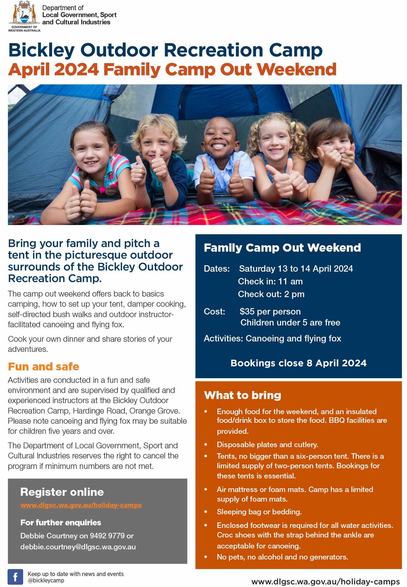 Bickley April 2024 Family Camp Out Weekend
