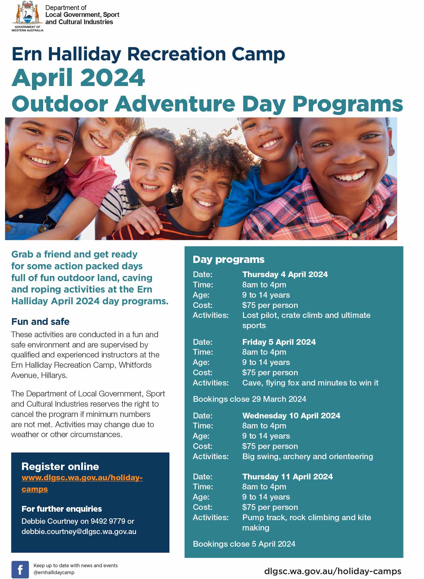 Ern Halliday April 2024 Day Program